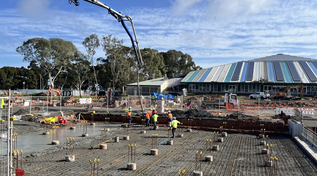 Building a strong foundation as first slab laid for new Aquatic Centre ...